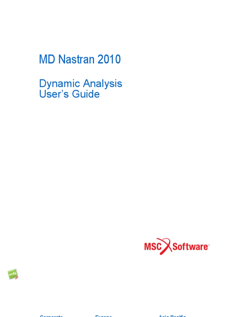 MD Nastran 2010 Dynamic Analysis User's Guide | PDF | Force | Physics