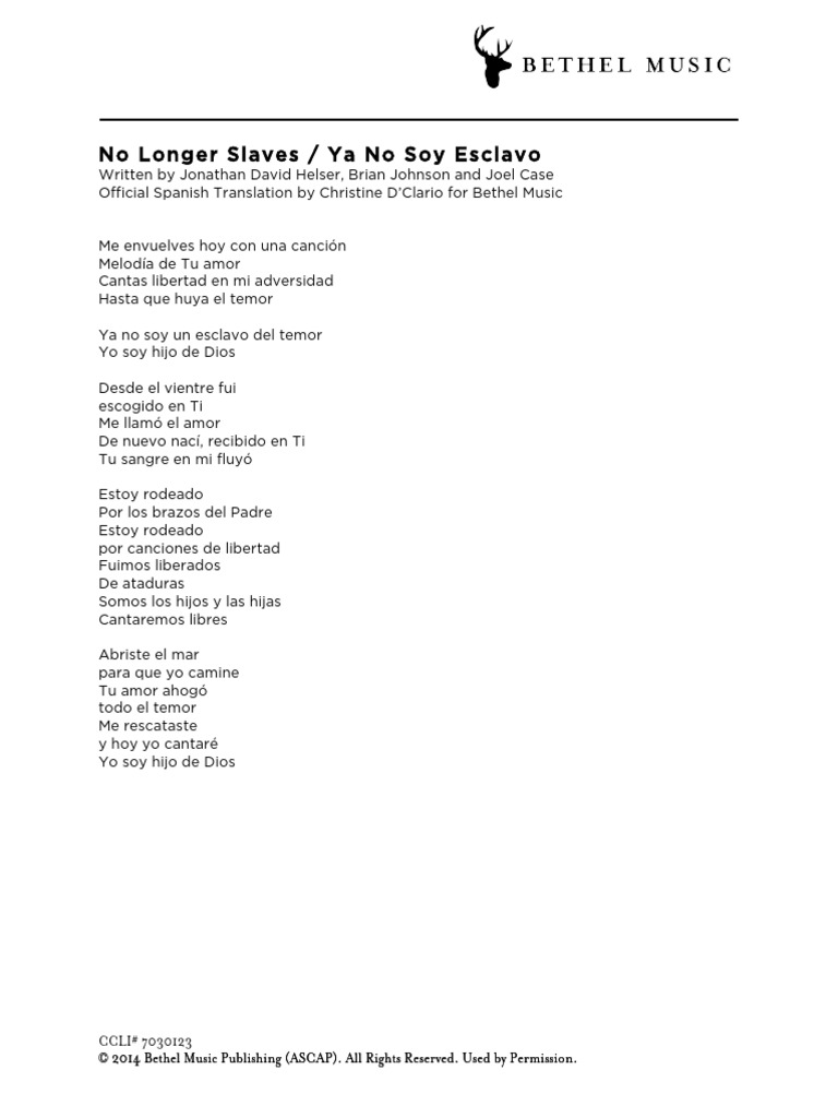 Translations Spanish WWNB No-Longer-Slaves | PDF