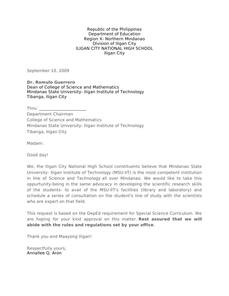 Request for MSU-IIT Collaboration | PDF | Social Science | Wellness