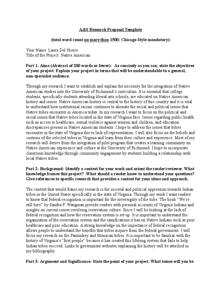 Draft 1 Research Proposal | Download Free PDF | Native Americans In The ...