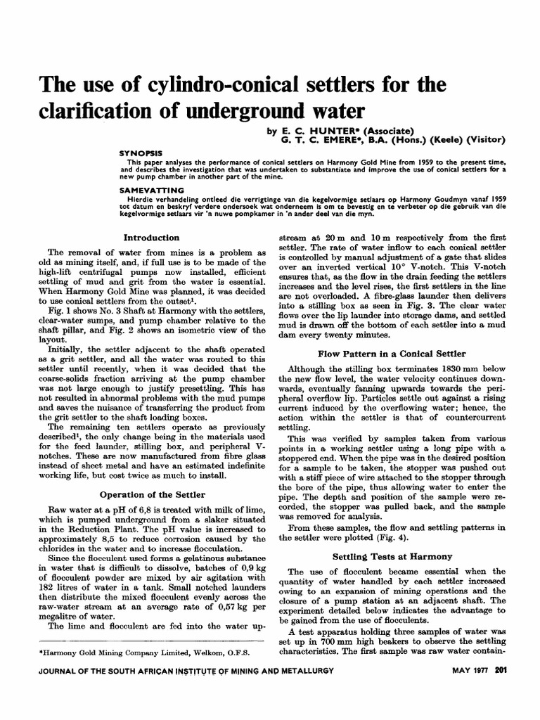 Cylindro Conical Settlers | PDF | Column | Pump