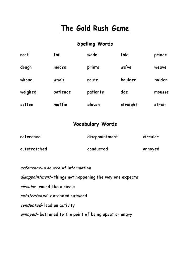 The Gold Rush Game | PDF