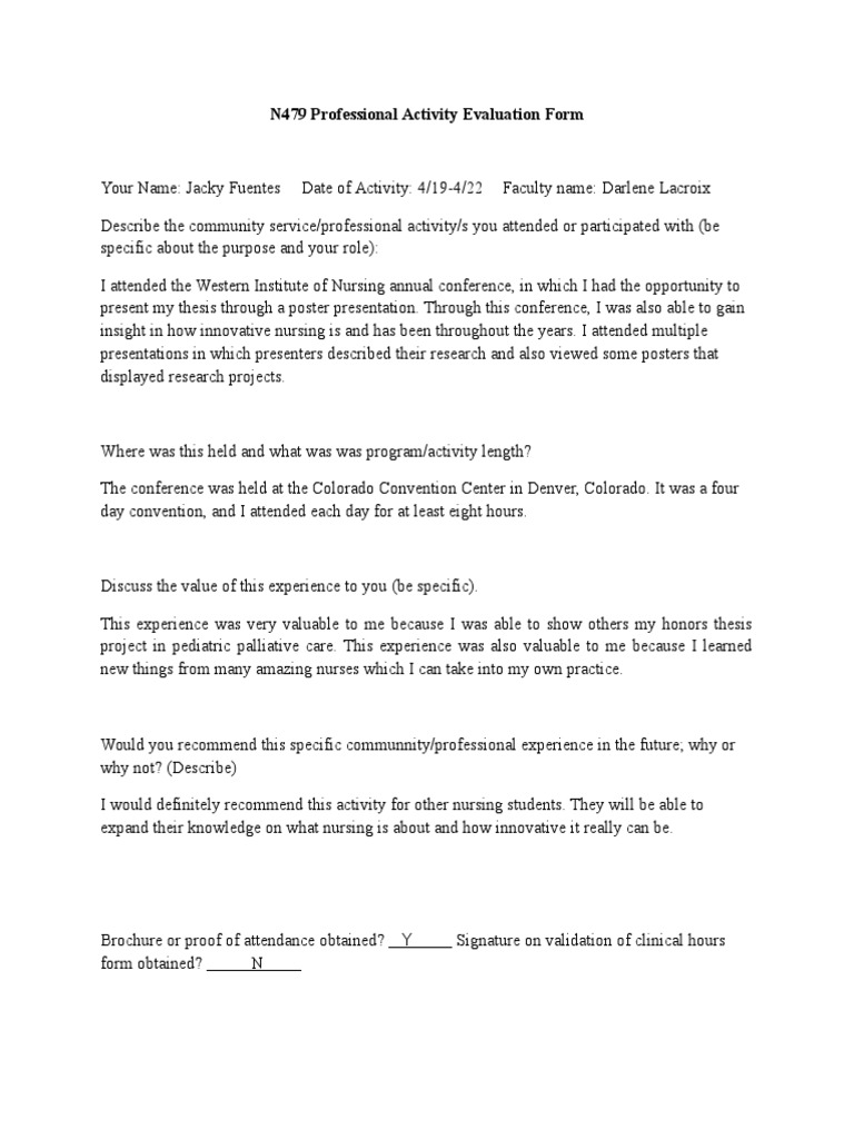 Fuentes Jacqueline-Professional Activity Paper | PDF | Career & Growth