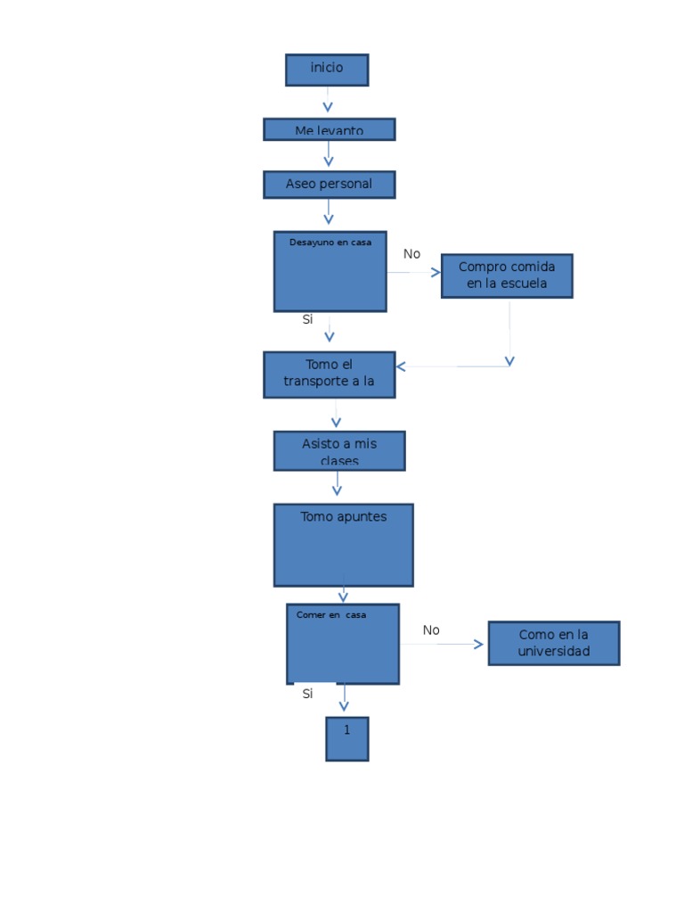Diagrama de Flujo Un Dia de Mi Vida | PDF
