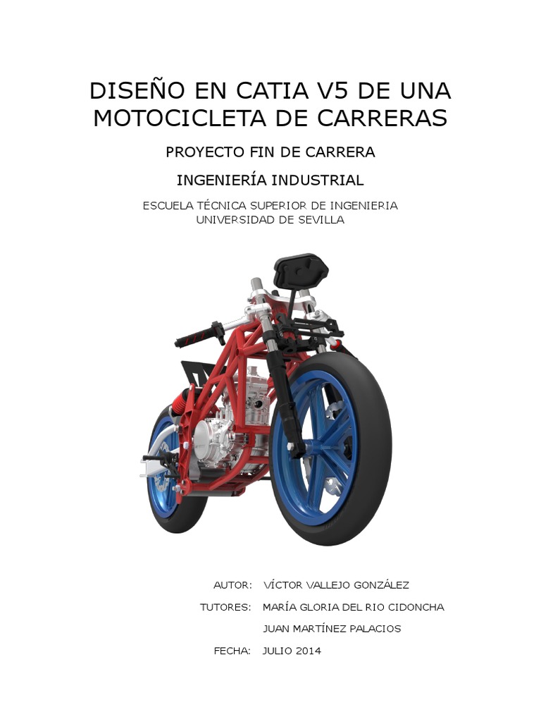 Diseño de Moto de Carreras en CATIA V5 | PDF | Motocicleta | Autodesk