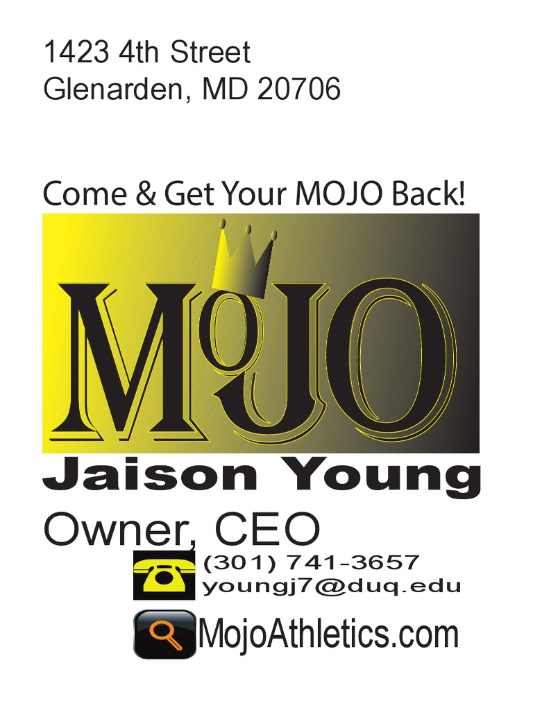 Mojo Athletics Contact Information | PDF