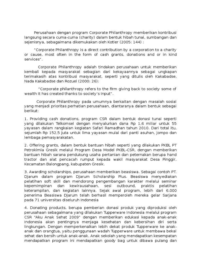 Tingkatan Program CSR | PDF