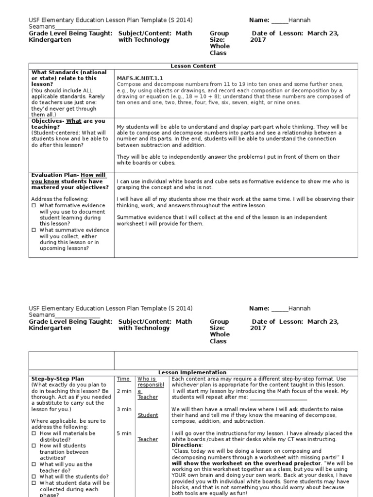 Tech Lesson Plan | PDF | Lesson Plan | Primary Education
