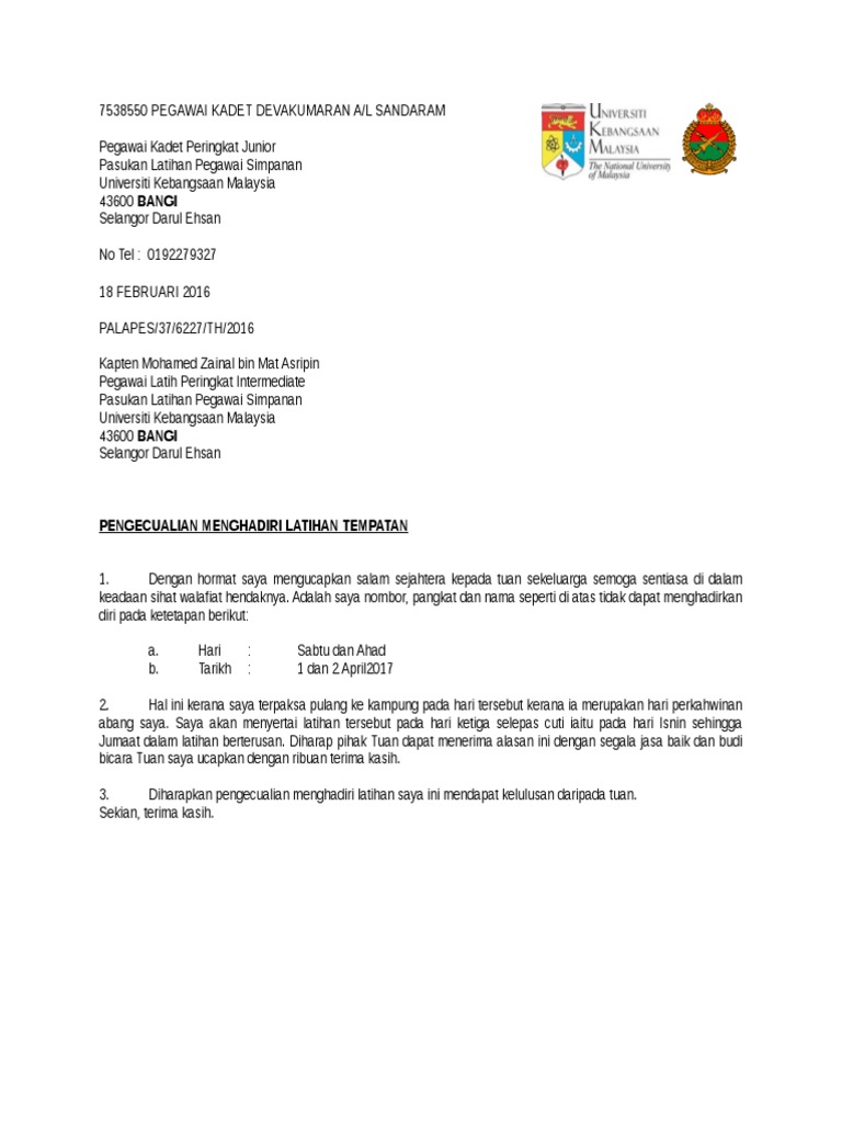 Surat Pengecualian LT | PDF