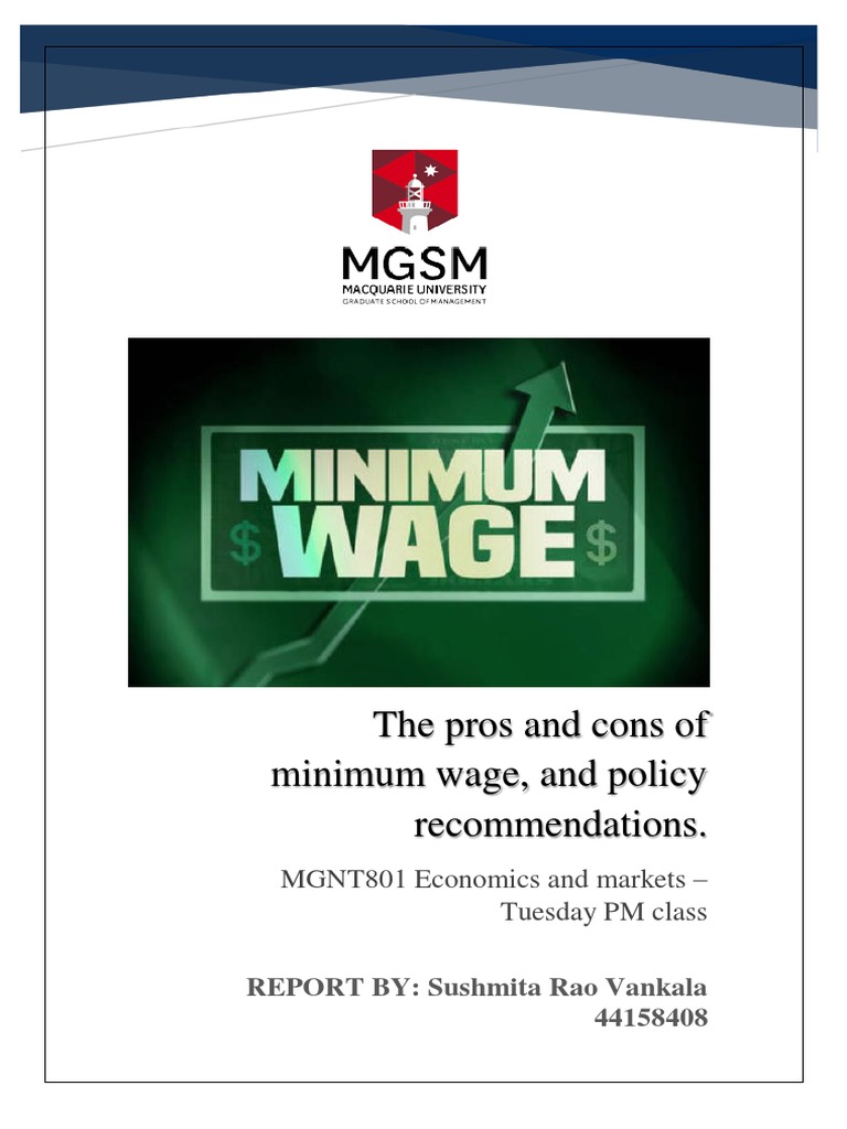The pros and cons of minimum wage policy | PDF | Minimum Wage | Labour ...