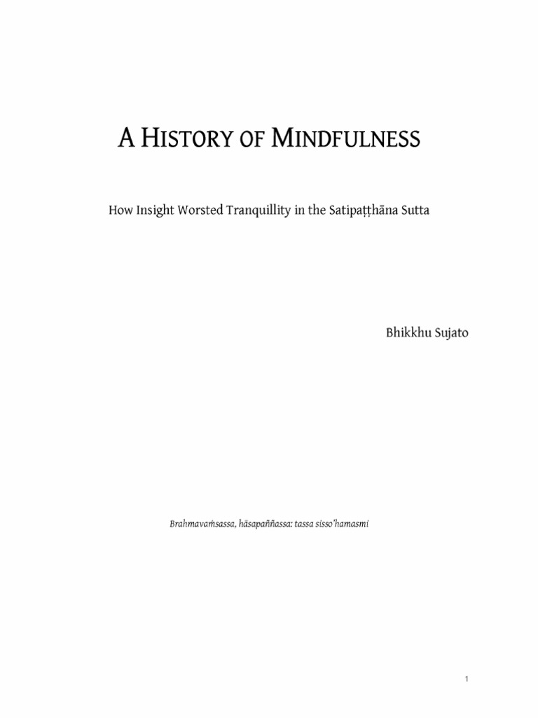 A History of Mindfulness | PDF | Buddhist Texts | Vipassanā