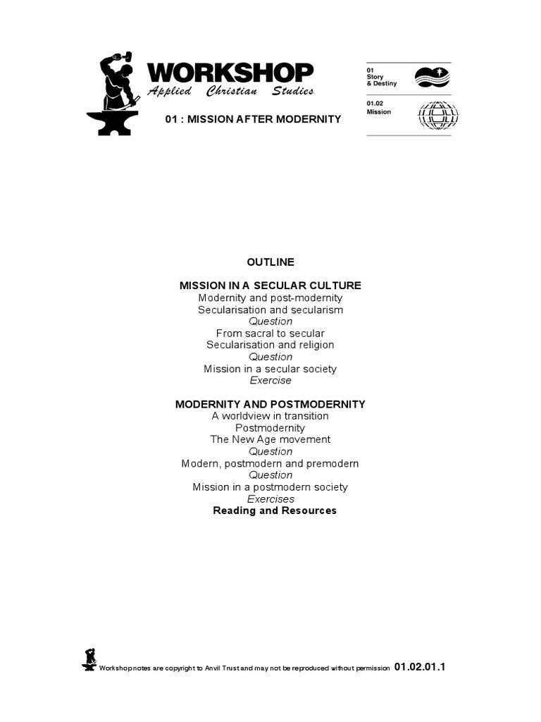 M-Mod (Models of Mission) | PDF | Secularism | Modernity