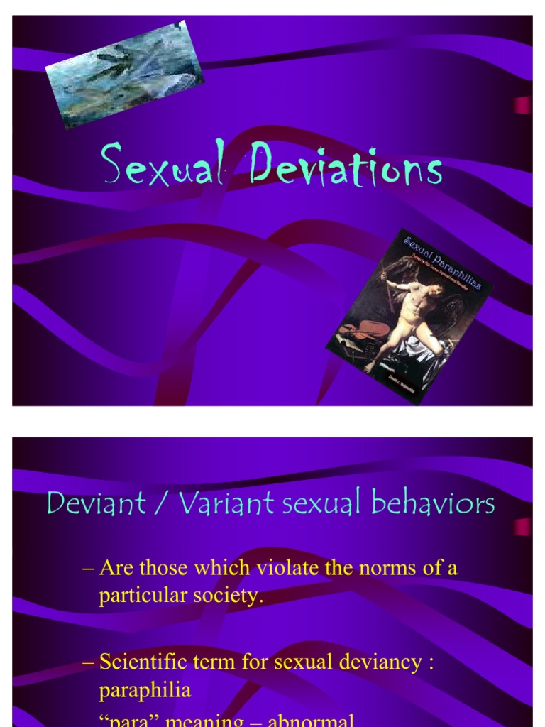 Sexual Deviations | PDF | Sexual Intercourse | Human Sexual Activity