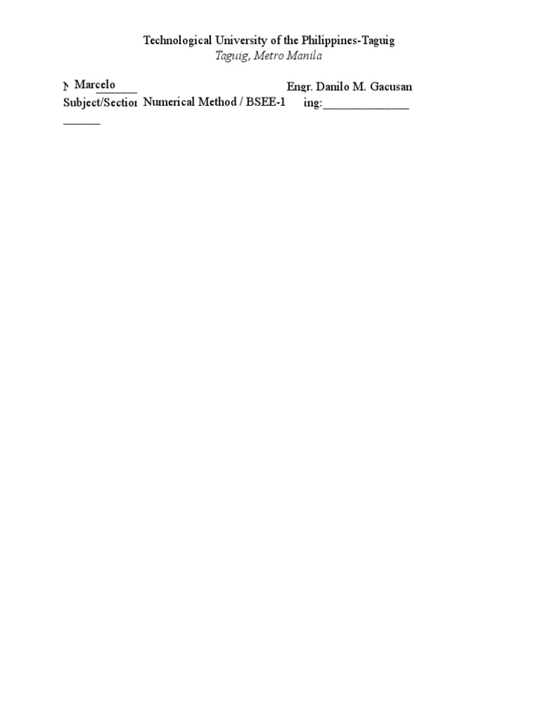 Technological University of The Philippines | PDF