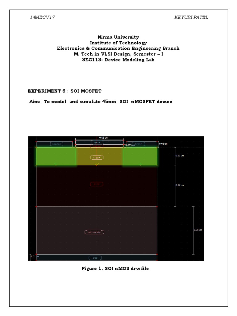 Tcad Soi Nmos | PDF | Mosfet | Field Effect Transistor