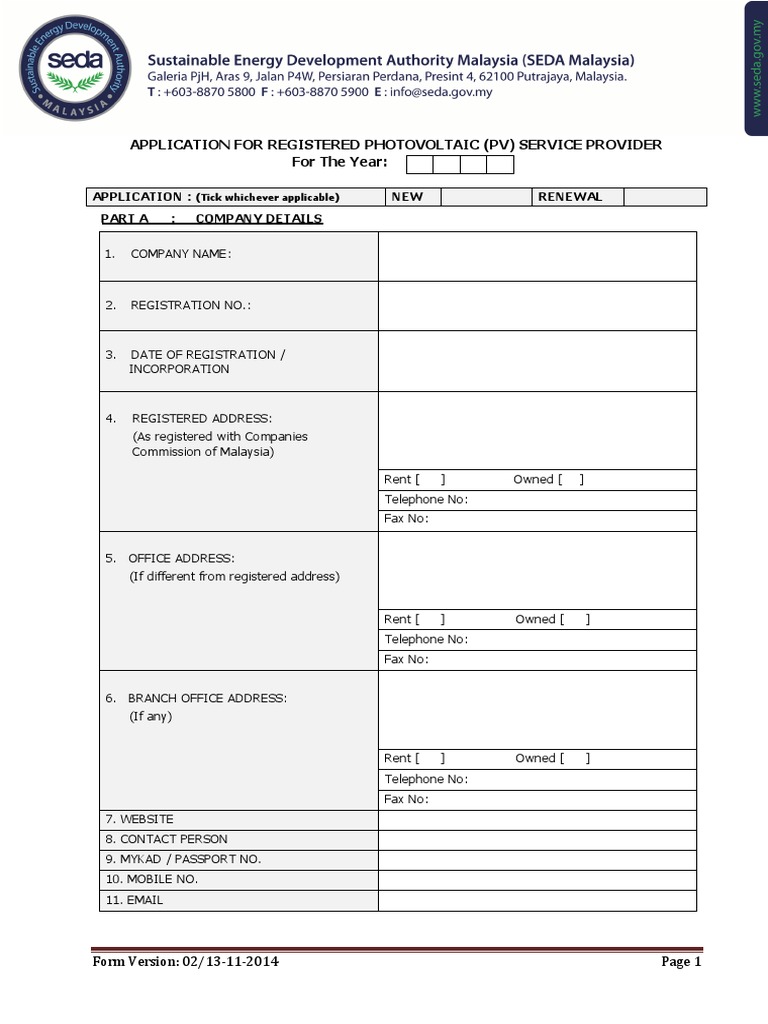 Manual Form Registered PV Service Providers Directory | PDF | Photovoltaics | Business