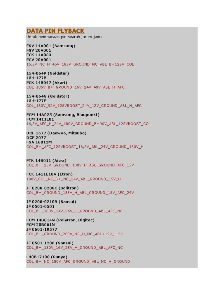 Data Pin Flyback | PDF | Computers