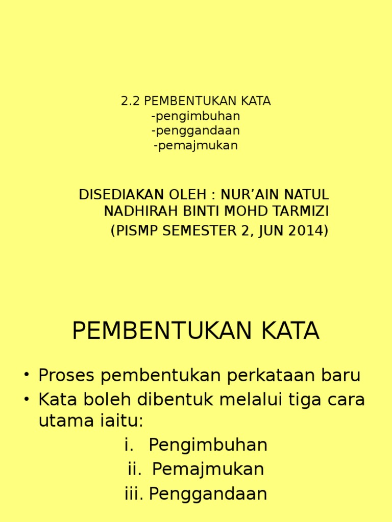 Pembentukan Kata | PDF