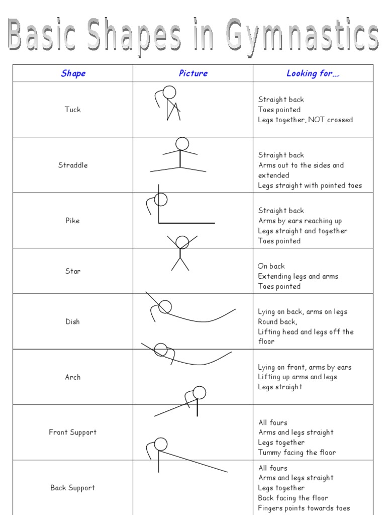 Basic Shapes in Gym 1 | PDF | Sports