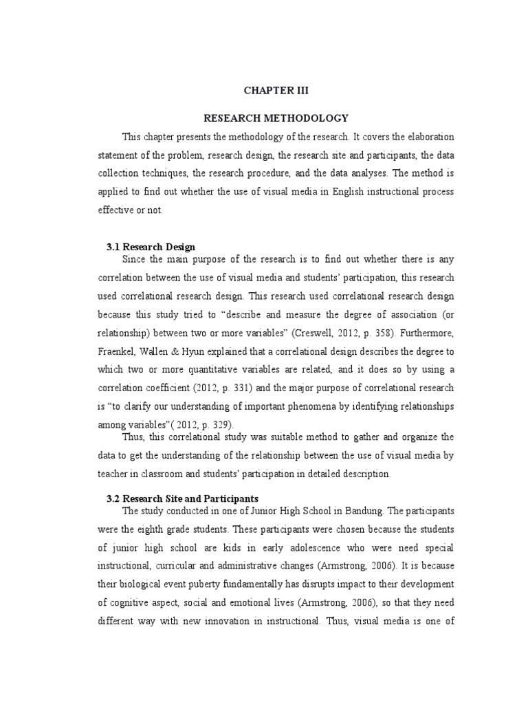 Chapter III | Validity (Statistics) | Research Design
