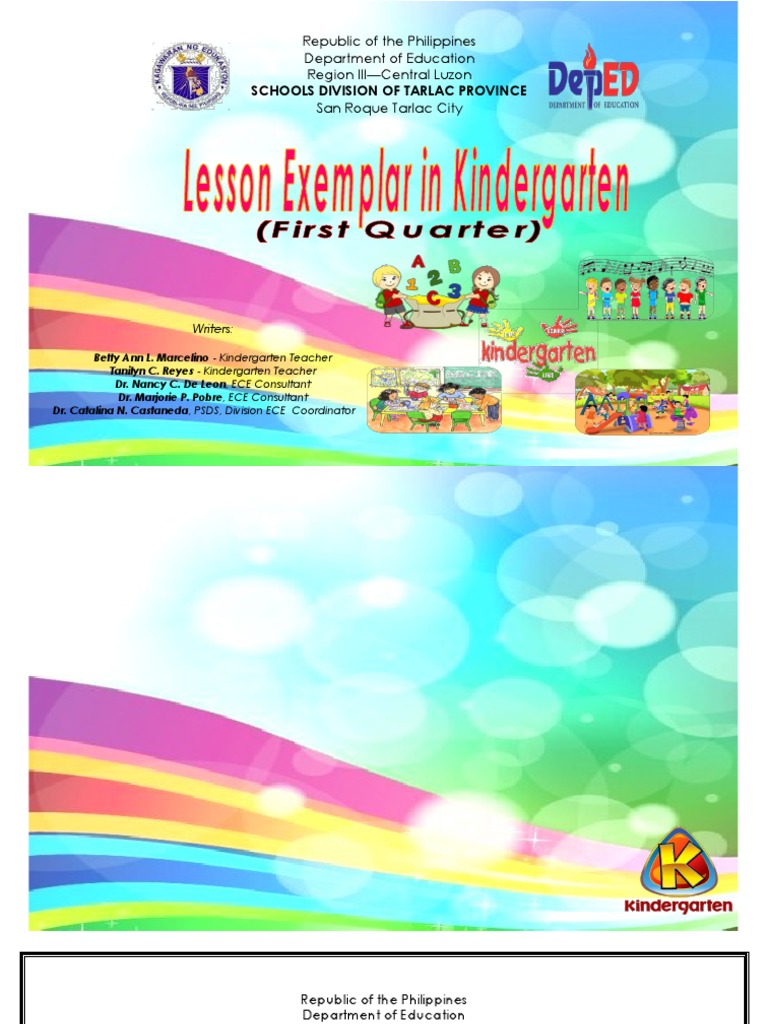 Kindergarten Lesson Exemplar Week 1 | PDF | Curriculum | Senses