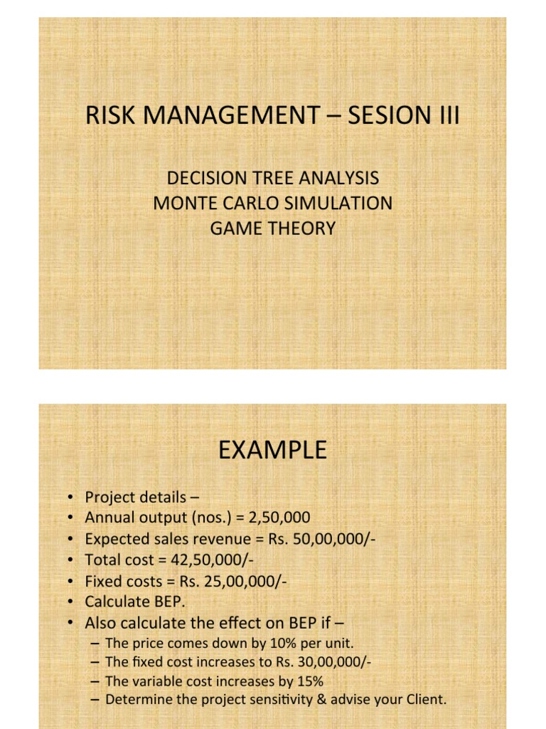 Risk Session 3 | PDF | Randomness | Probability