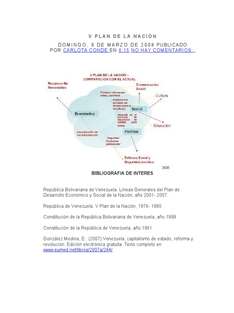 V Plan de La Nación | PDF | Capitalismo | Venezuela
