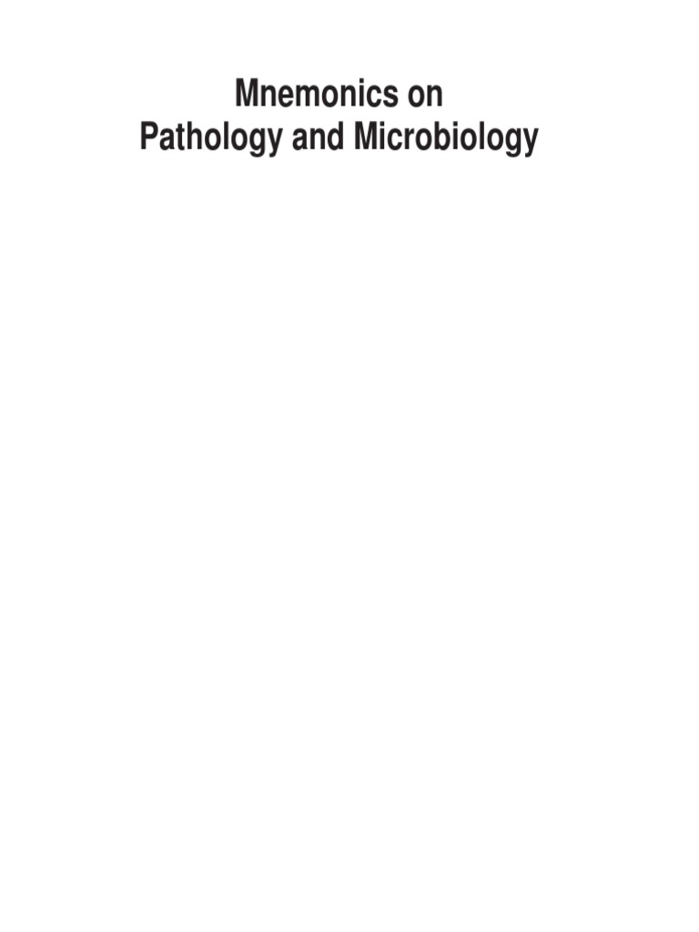 Mnemonics On Pathology and Microbiology | PDF | Myocardial Infarction ...
