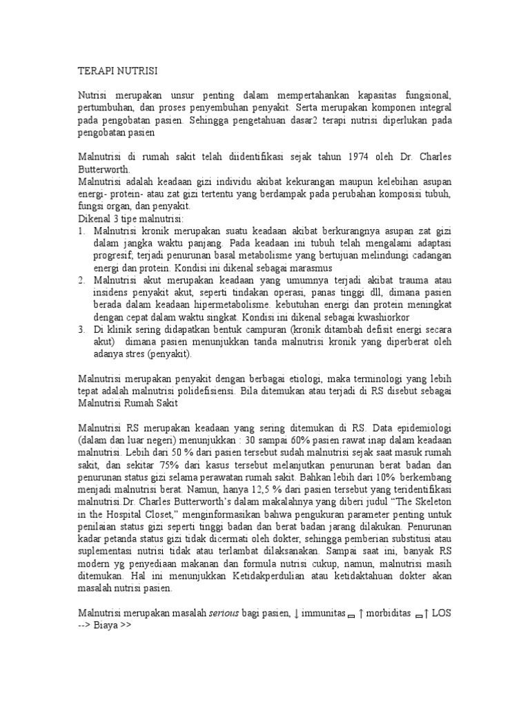 Terapi-Nutrisi | PDF