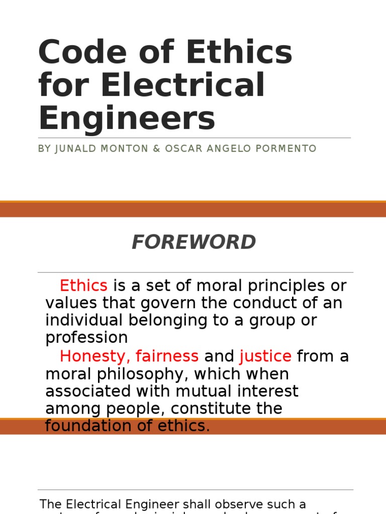Code of Ethics | PDF | Profession | Engineering