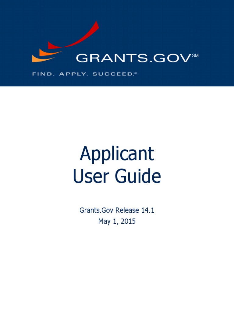 Grants Gov Applicant User Guide | Password | Web Search Engine | Free ...