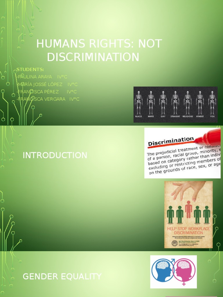 Humans Rights: Not Discrimination: Students | PDF