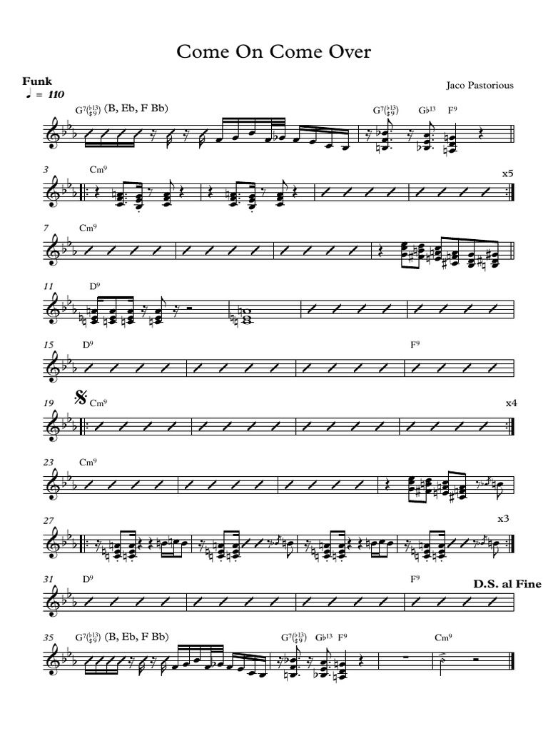 Come on Come Over - Full Score