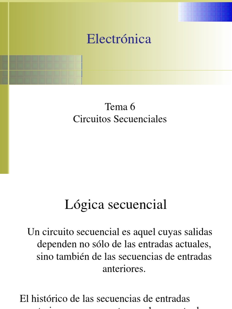 6 Sistemas Secuenciales | PDF | Diseño electronico | Ingeniería Informática