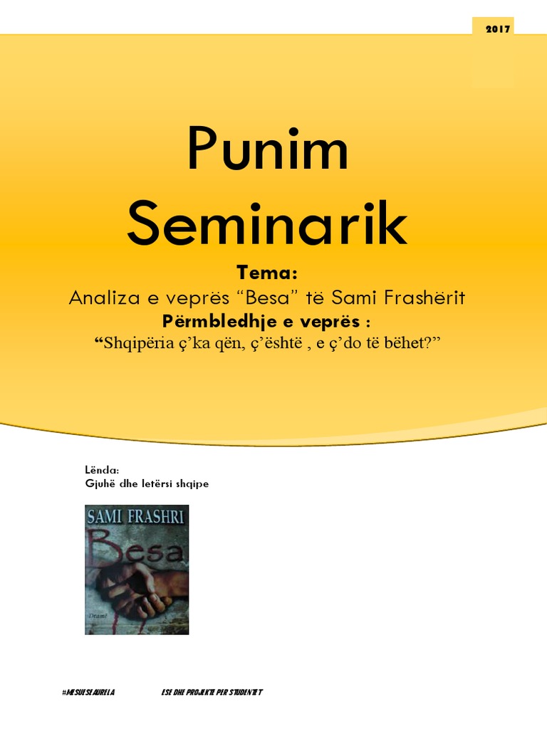 Punim Seminarik... Sami Frasheri !!! | PDF