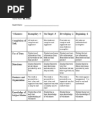 Volcano Model Rubric | PDF