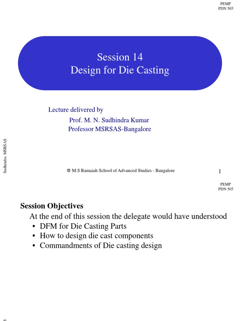 Die Casting Design Principles | PDF | Engineering Tolerance | Casting ...