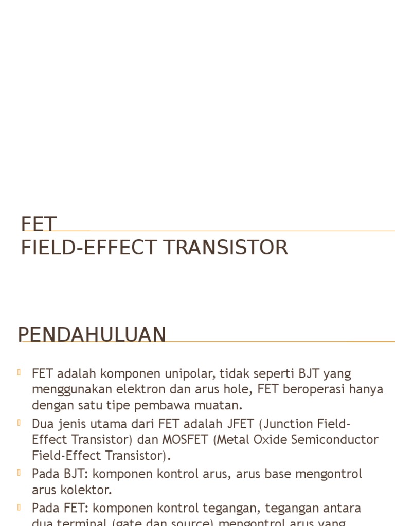 Panduan Dasar FET dan JFET | PDF