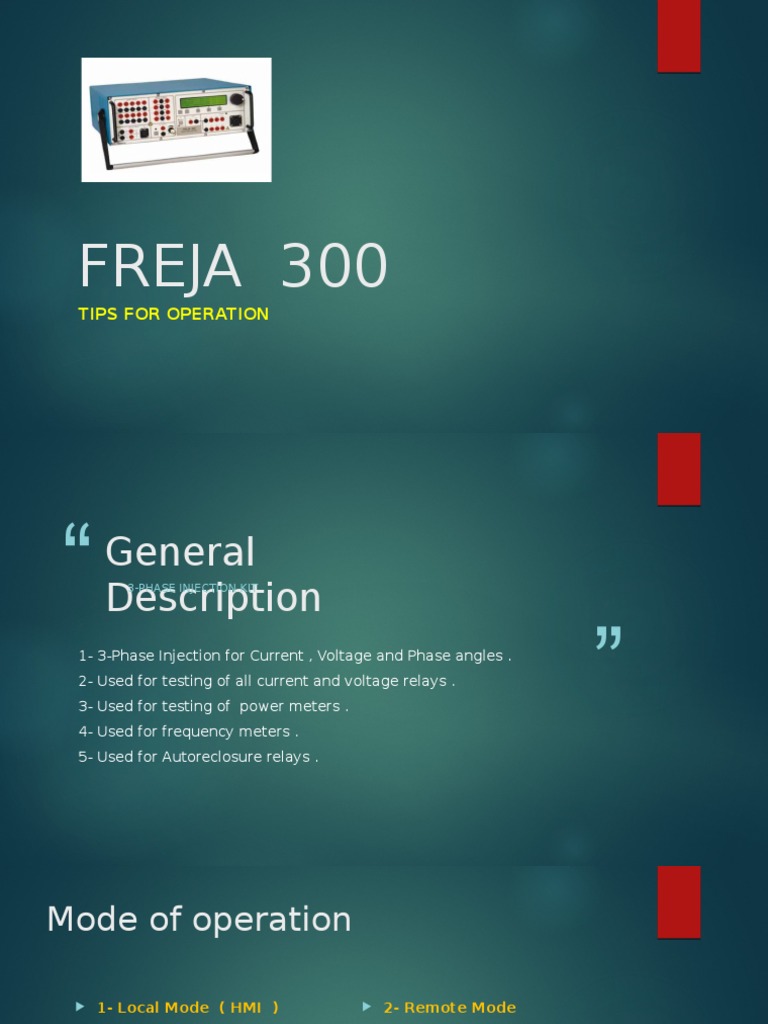 Freja 300 | PDF | Relay | Electric Power