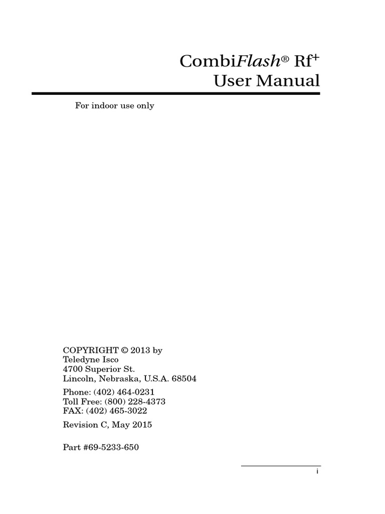 Combiflash RF | PDF | Ultraviolet–Visible Spectroscopy | Electrospray ...