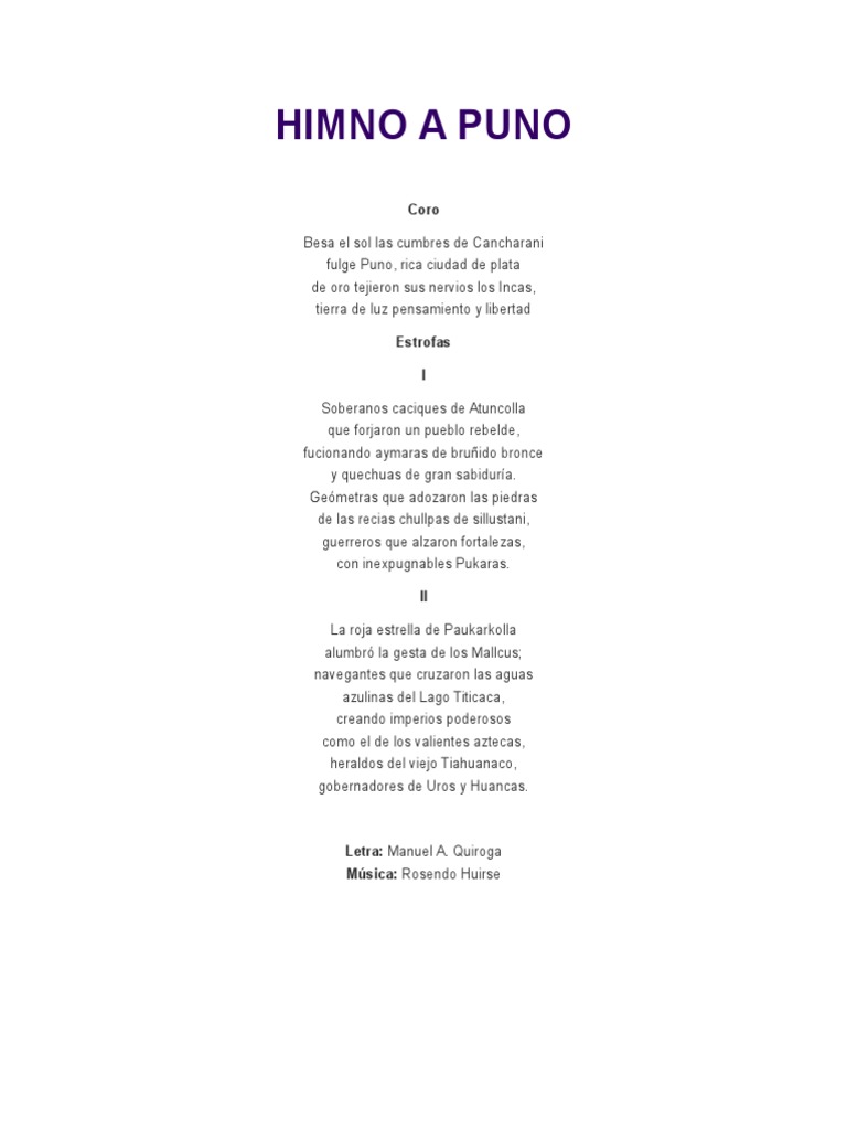Himno A Puno | PDF