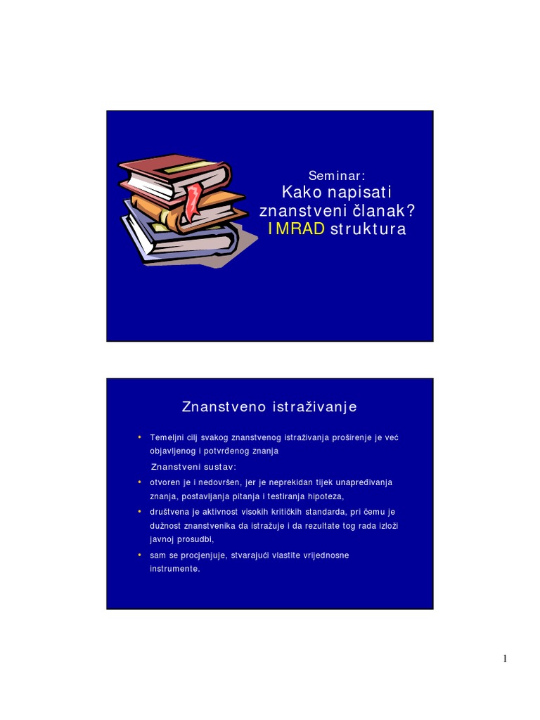 Pisanje Znanstvenog Rada - Microsoft PowerPoint | PDF