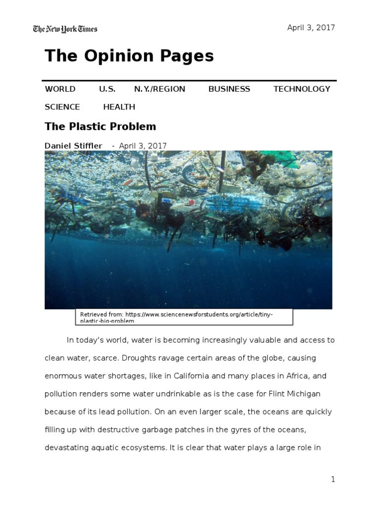 The Plastic Problem | PDF | Eating | Pollution