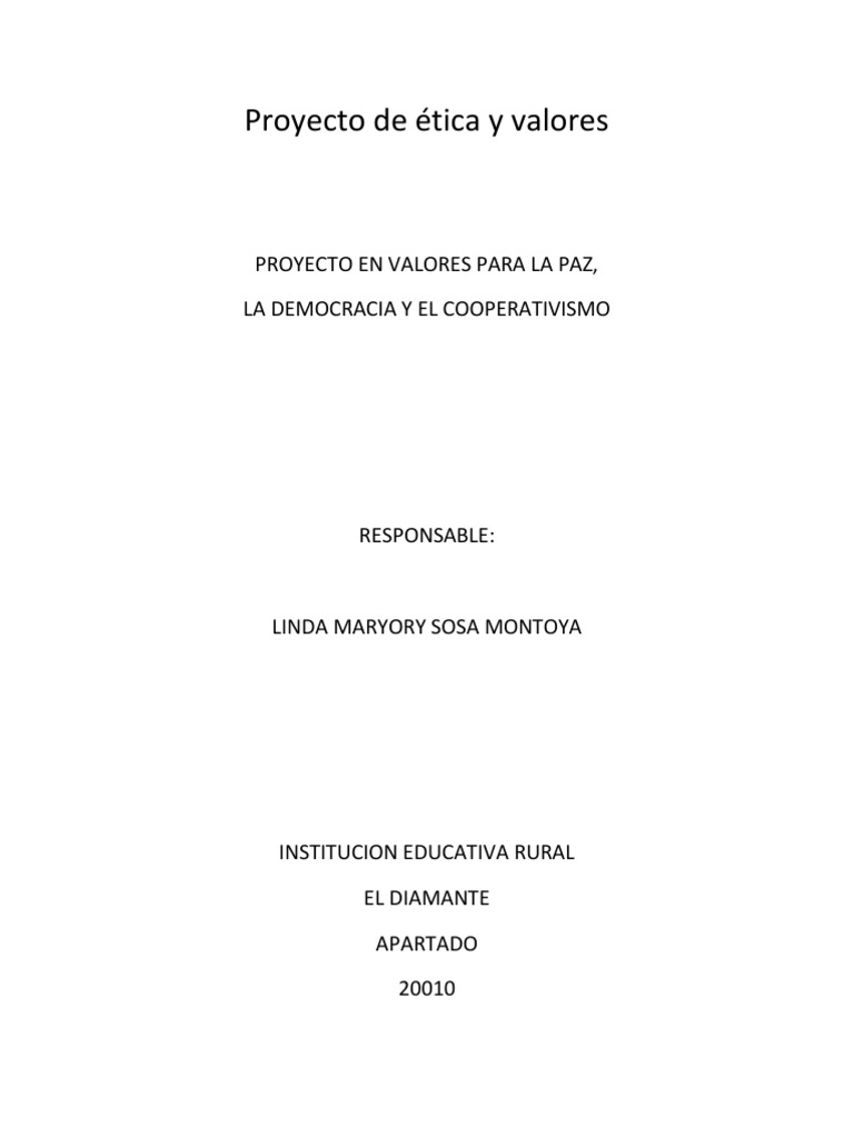 Proyecto de Valores | PDF | Tolerancia | Justicia