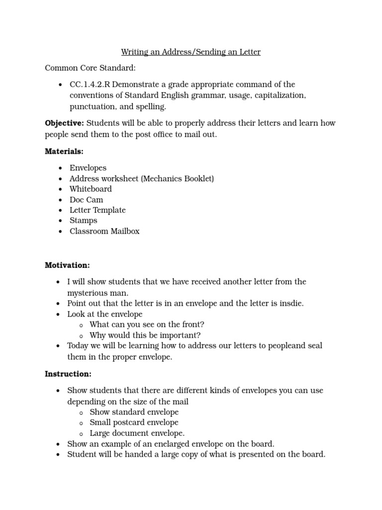 Addressing A Letter | Download Free PDF | Envelope | Educational Assessment