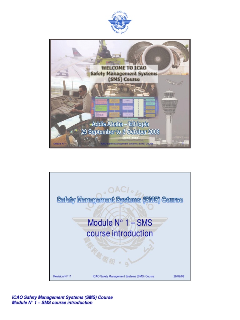 ICAO SMS Module #1 - SMS Course Introduction 2008-11 (E) | PDF ...