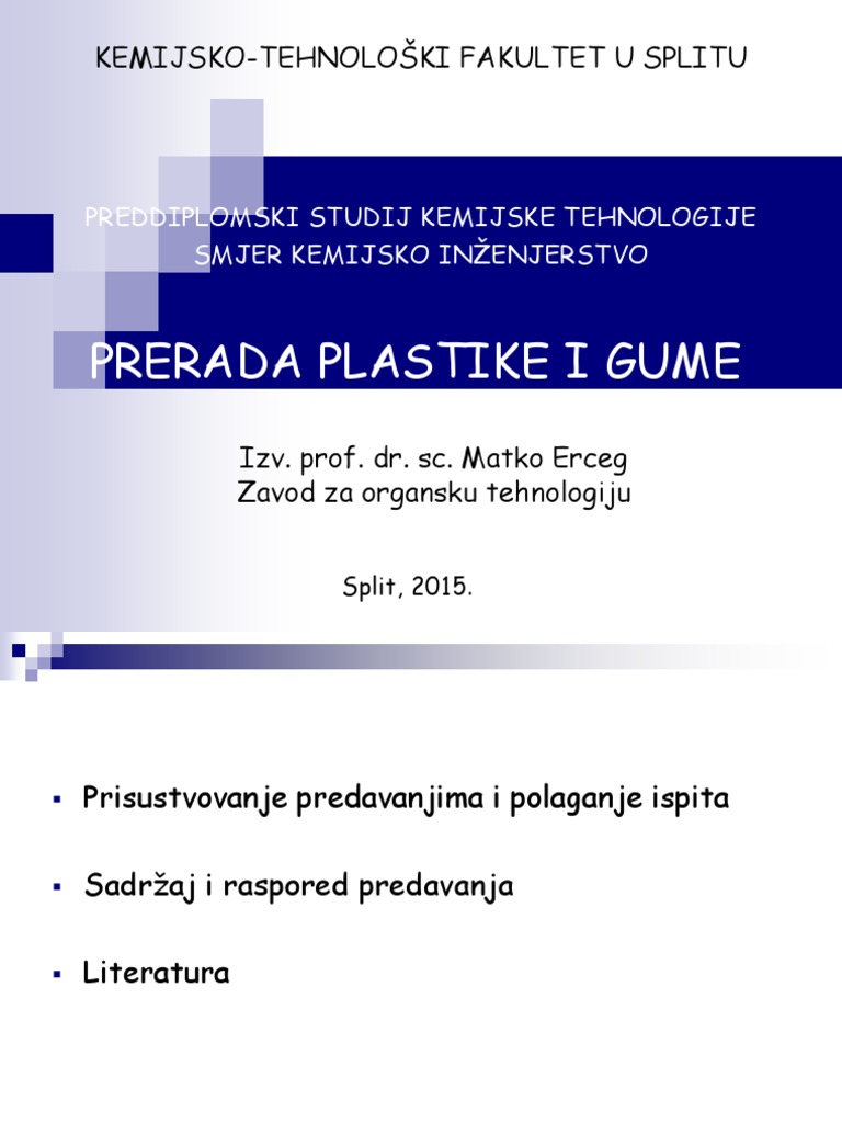 Prerada Plastike I Gume PDF | PDF