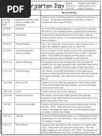 Kindergarten Daily Schedule Sample | PDF