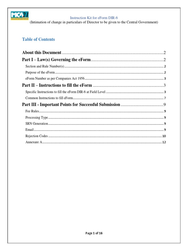 Form_DIR-6_help.pdf | Identity Document | Accountant