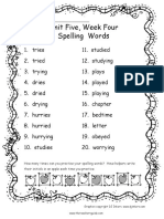 2nd Grade Spelling Lists | PDF | Consonant | Syllable